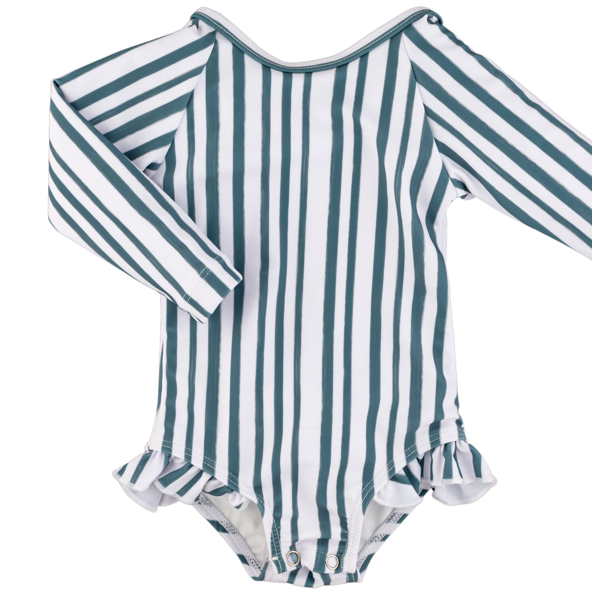 Ruffle Rashgaurd Swimsuit – Current Tyed